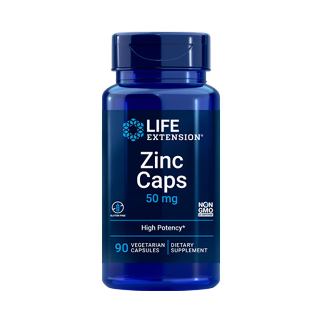 LIFE EXTENSION, Zinc, 50 mg, 90 Cápsulas vegetarianas – bhorganic